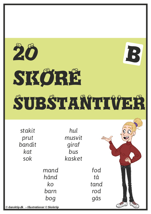 Dansktip - kopiark, spil og læring til dansk