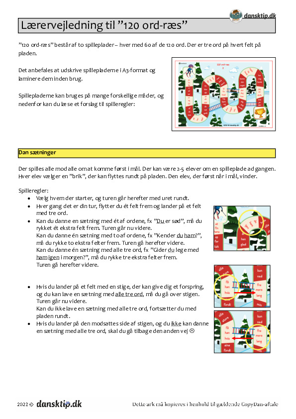 Dansktip - kopiark, spil og læring til dansk